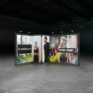 Messestand X-MODULE 34 mit Kabine